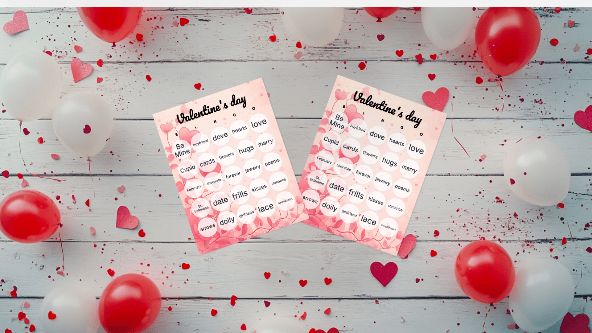 5 Free Valentines Bingo Templates - Bingo Card Creator