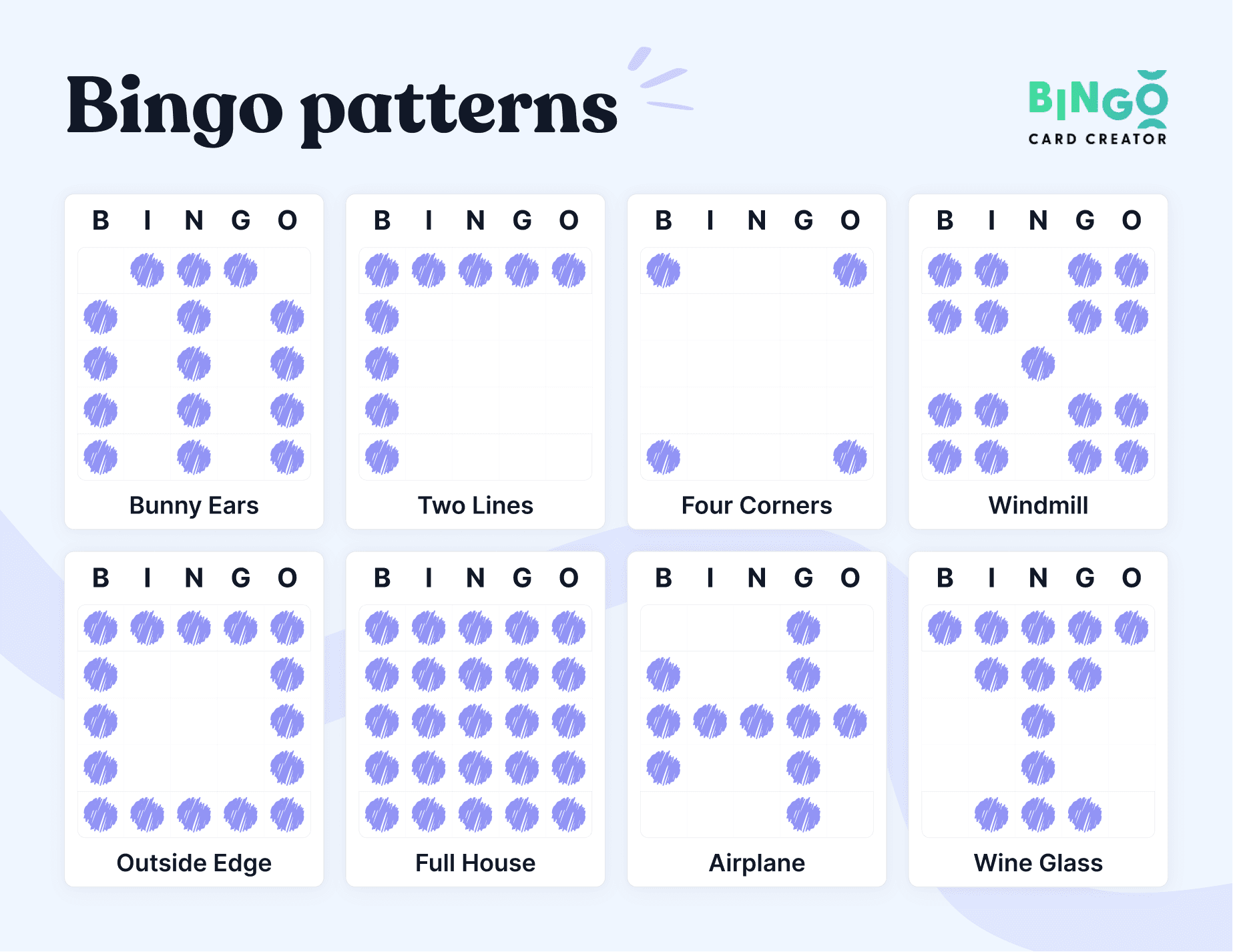 The Ultimate Guide To Bingo Patterns - Bingo Card Creator