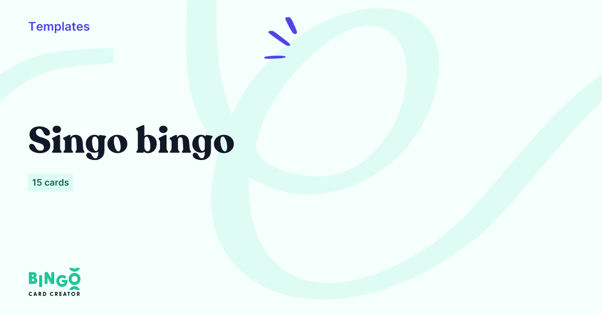 Singo Bingo: Printable & Customizable - Bingo Card Creator
