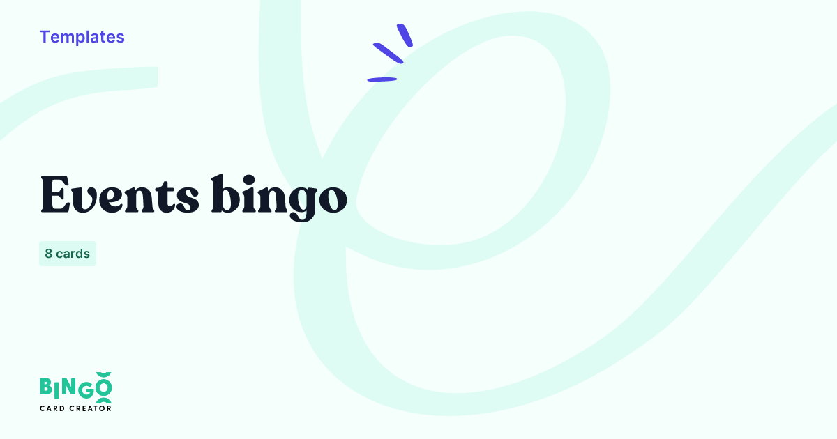 Events Bingo: Printable & Customizable - Bingo Card Creator